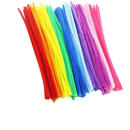 100 Pcs Assorted Colors Pipe Cleaners DIY Art Craft Decorations ...