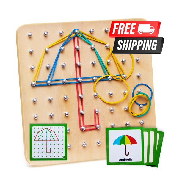 Wooden Geoboard - Montessori Toy, Graphical Education Toy for Kids ...