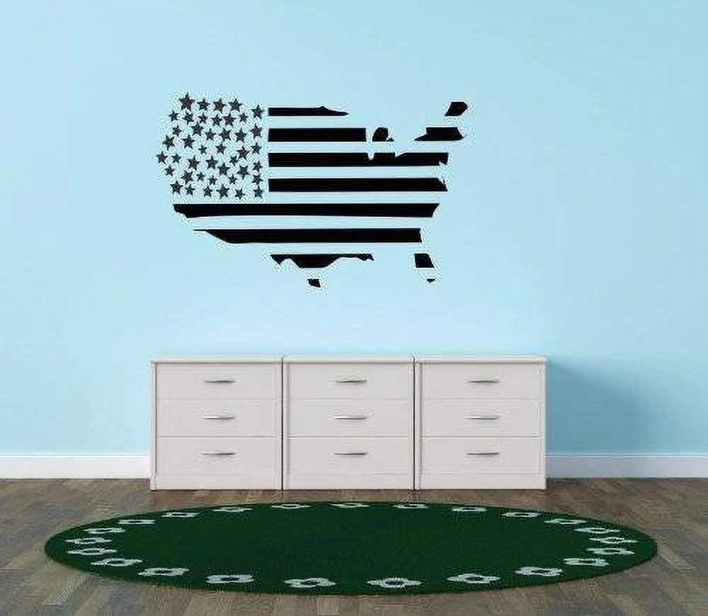 Do It Yourself Wall Decal Sticker U.S As An American Flag Removable All ...