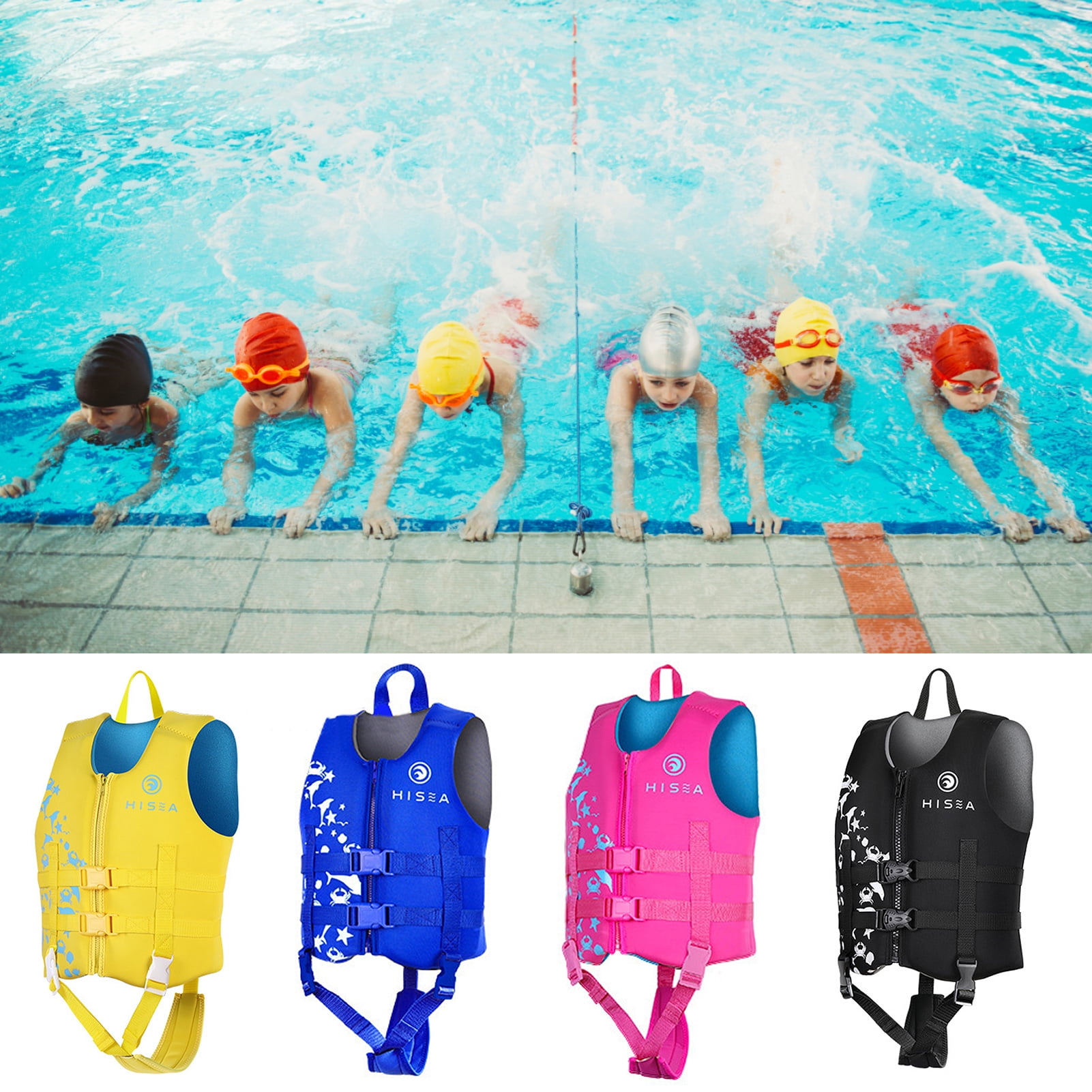 shenmeida Life Jacket for Kids, Child Size Watersports Swim Vest ...