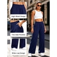 Cadmus Womens High Waist Stretch Wide Leg Lounge Pants Loose Fit Yoga ...
