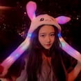 LED Light Movable Silly Kids Easter Hat, Plush Rabbit Ear Moving Bunny ...