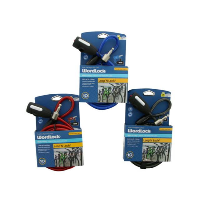 Kole Imports AA379-4 7 ft. 10 mm WordLock Match Key Loop N Lock Blue ...