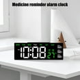 Multifunctional Digital LED Clock Medication Reminder Device With 2 ...