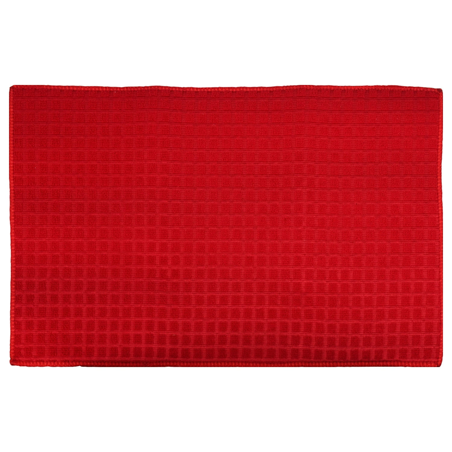 Dish Drying Mat - 12 x 18 in - Red Microfiber Kitchen Towels - Set of 4 ...