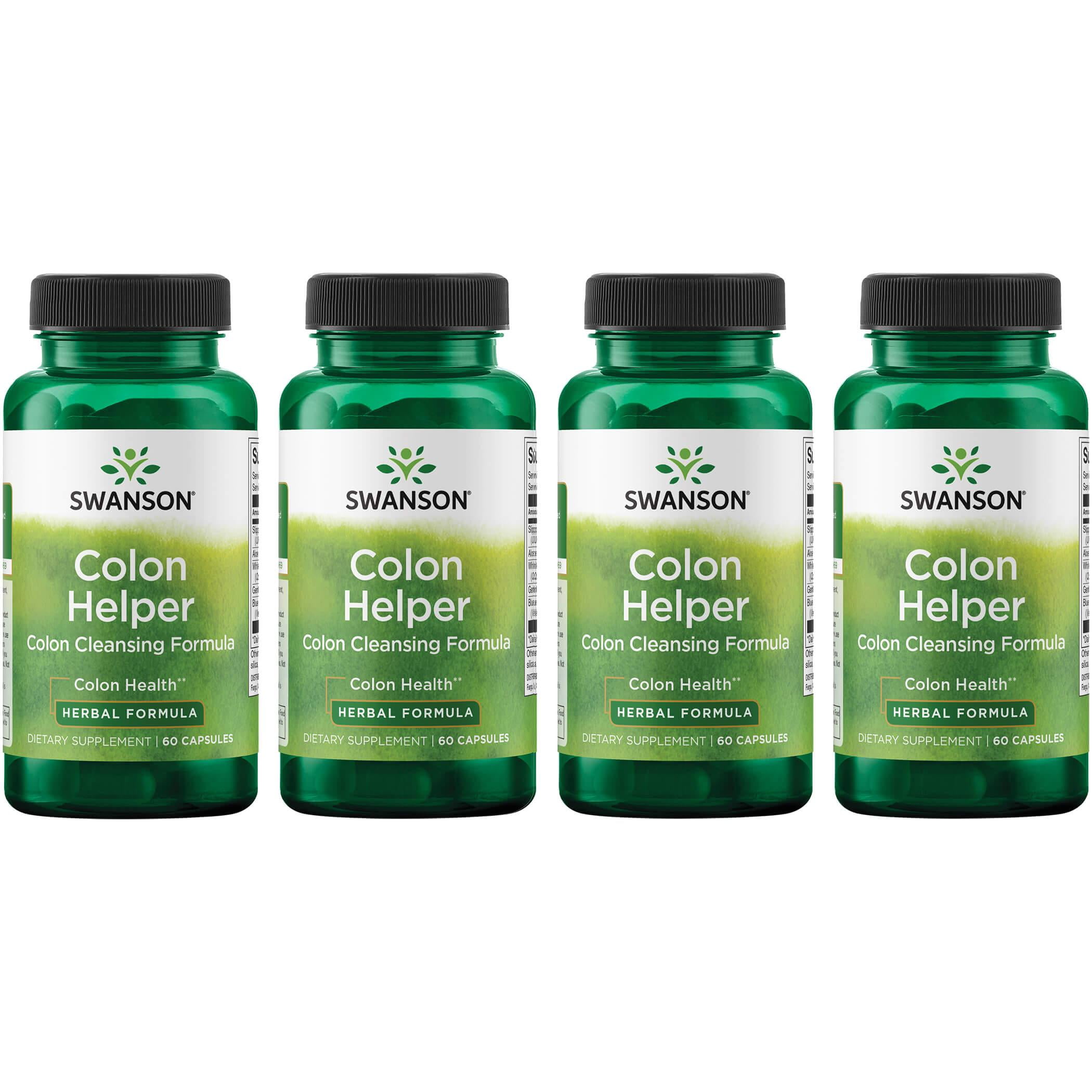 Swanson Colon Helper 60 Caps 4 Pack - Walmart.com
