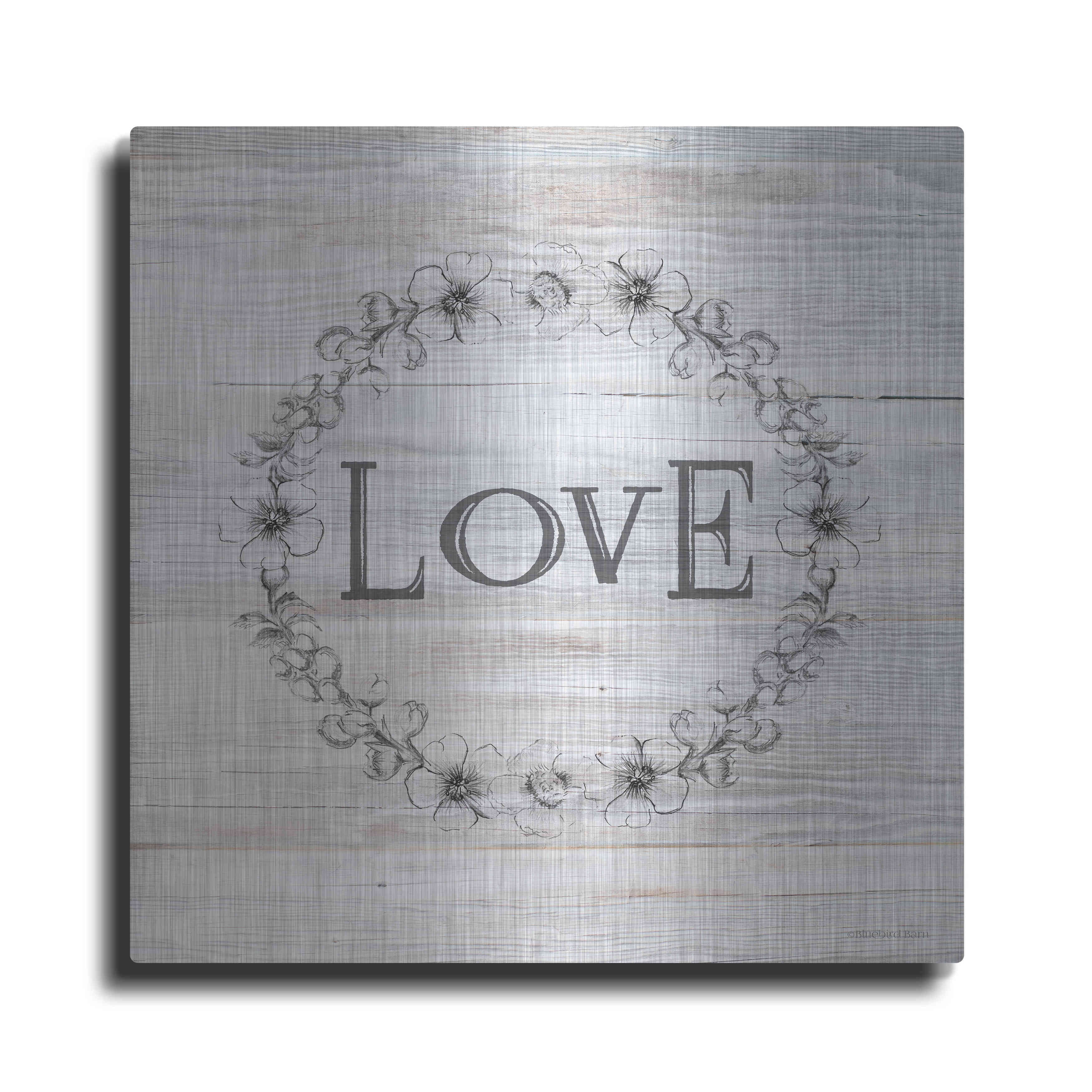Luxe Metal Art 'Love' by Bluebird Barn, Metal Wall Art, 36"x36 ...
