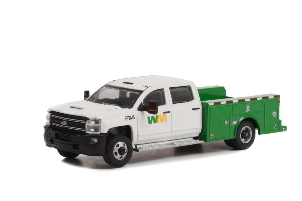 2018 Chevy Silverado 3500HD Dually Service Truck, White, Greenlight ...