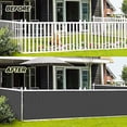 3'x10' Charcoal Balcony Privacy Screen Fence Cover (HDPE) UV Protection ...