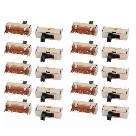 20Pcs 3 Position 4P 1P3T Panel Mount Mini Slide Switch Latching Toy ...