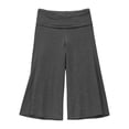 Aihuaihua Gaucho Pants for Women Fold Over Cropped Capri Pant Stretch ...