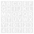 UNLLLL 36 Piece Set Of English Alphanumeric Template DIY Hollow Wall ...