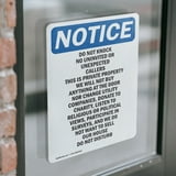 (2 Pack) Do Not Knock No Uninvited Or Unexpected OSHA Notice Sign ...