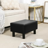 Homebeez Small Ottoman Footrest, Plastic Foot Stool, Modern Black ...