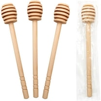 Lnrkai 48 Pack Wooden Honey Dipper Sticks, 4" Natural Beehive Stirrers ...