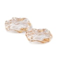 Transparent Acrylic Pendants with Gold Stamping Petaline Clear 20x17 ...