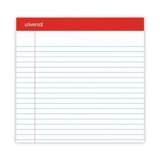 Perforated Ruled Writing Pads, Wide/legal Rule, Red Headband, 50 White ...