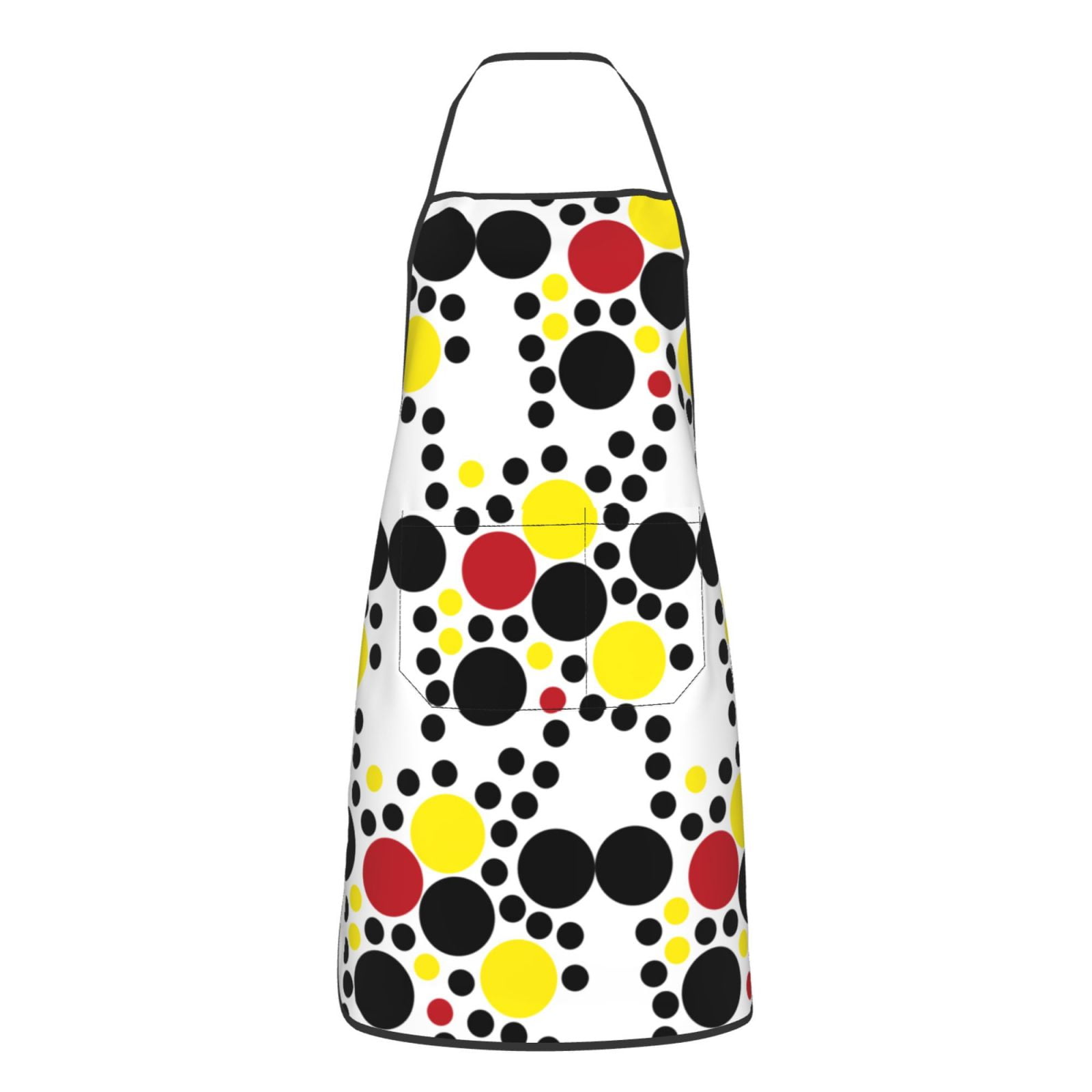 ZNDUO Geometric Circle Point Pattern Apron, Adjustable Bib Soft Chef ...