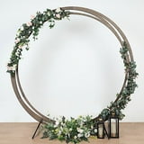 Balsa Circle 8ft Brown Wood Round Backdrop Stand, Rustic Arch for ...