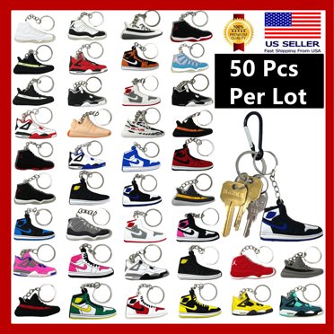 Shoe Keychains Sneaker Party Favors 50pcs BULK for Sneaker Themed Parties, Gift Bags, Party ...