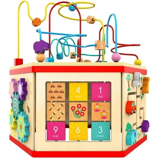 Alex Jr. Discover My Busy Town Wooden Activity Cube - Walmart.com