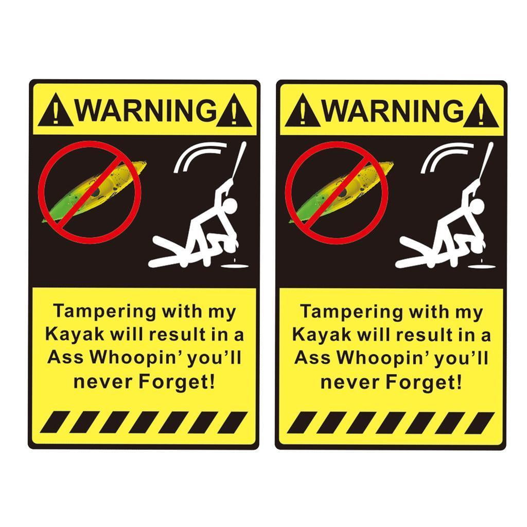 2 Pieces Self Adhesive Warning Decals Stickers for Sit on Top Kayak ...