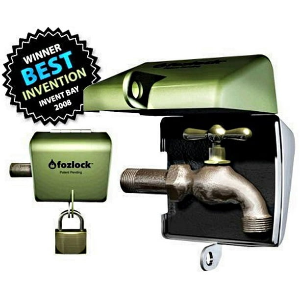 Fozlock Outdoor Hose Bibb Faucet Lock And Insulator Green Walmart