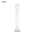 Thick Glass Graduated Measuring Cylinder 100 mL Single Metric Scale ...