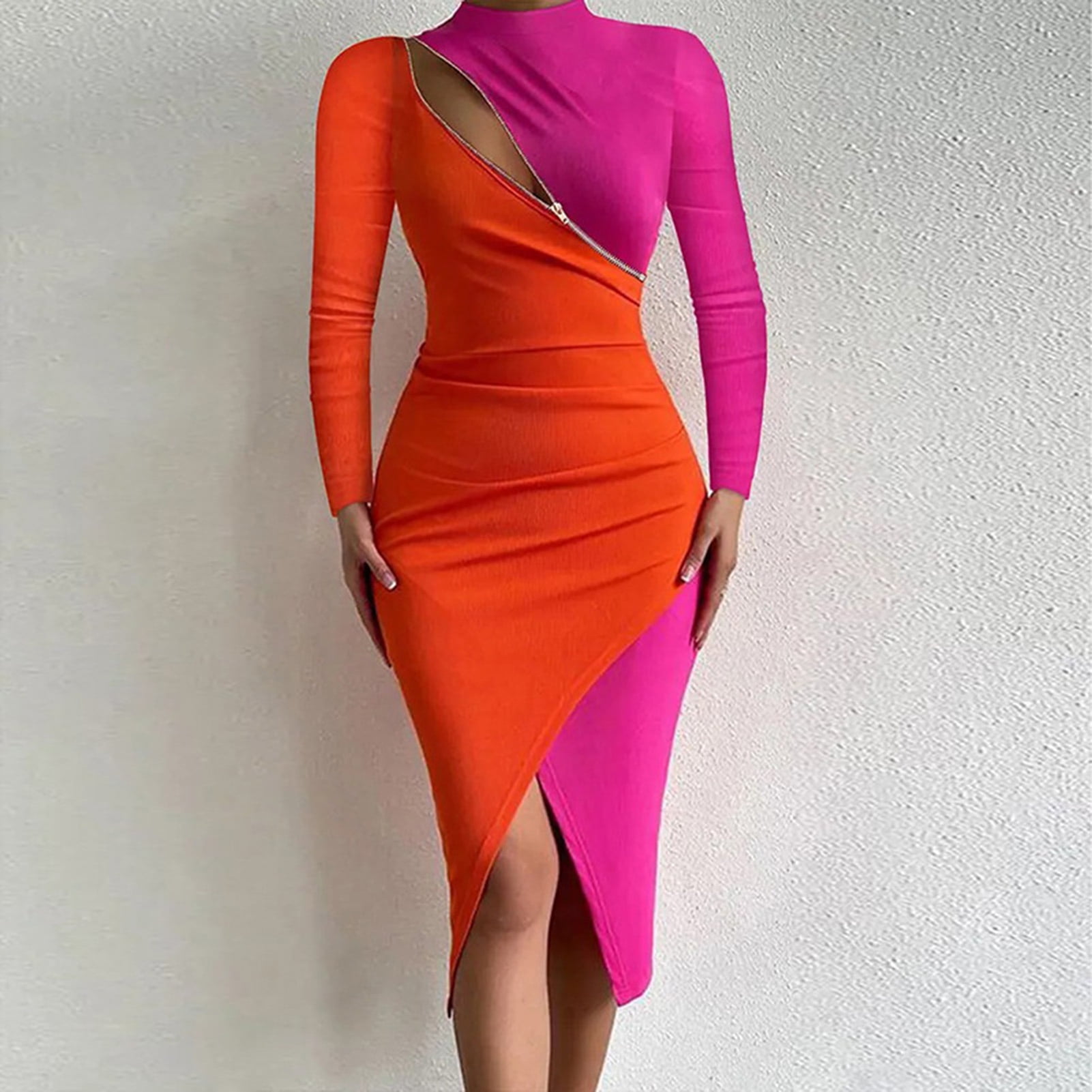 Split Complementary Colors Dress