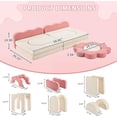 GlowPlume 12-Piece Modular Foam Sofa Convertible Sectional Lounge Chair ...