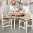 Abstract Dahlia Flower Chair Covers Set of 4 Countryside Grey Yellow ...
