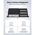 1U Server Rack Shelf, 4 PCS, 50 lbs Max Load-Bearing Vented Cantilever ...