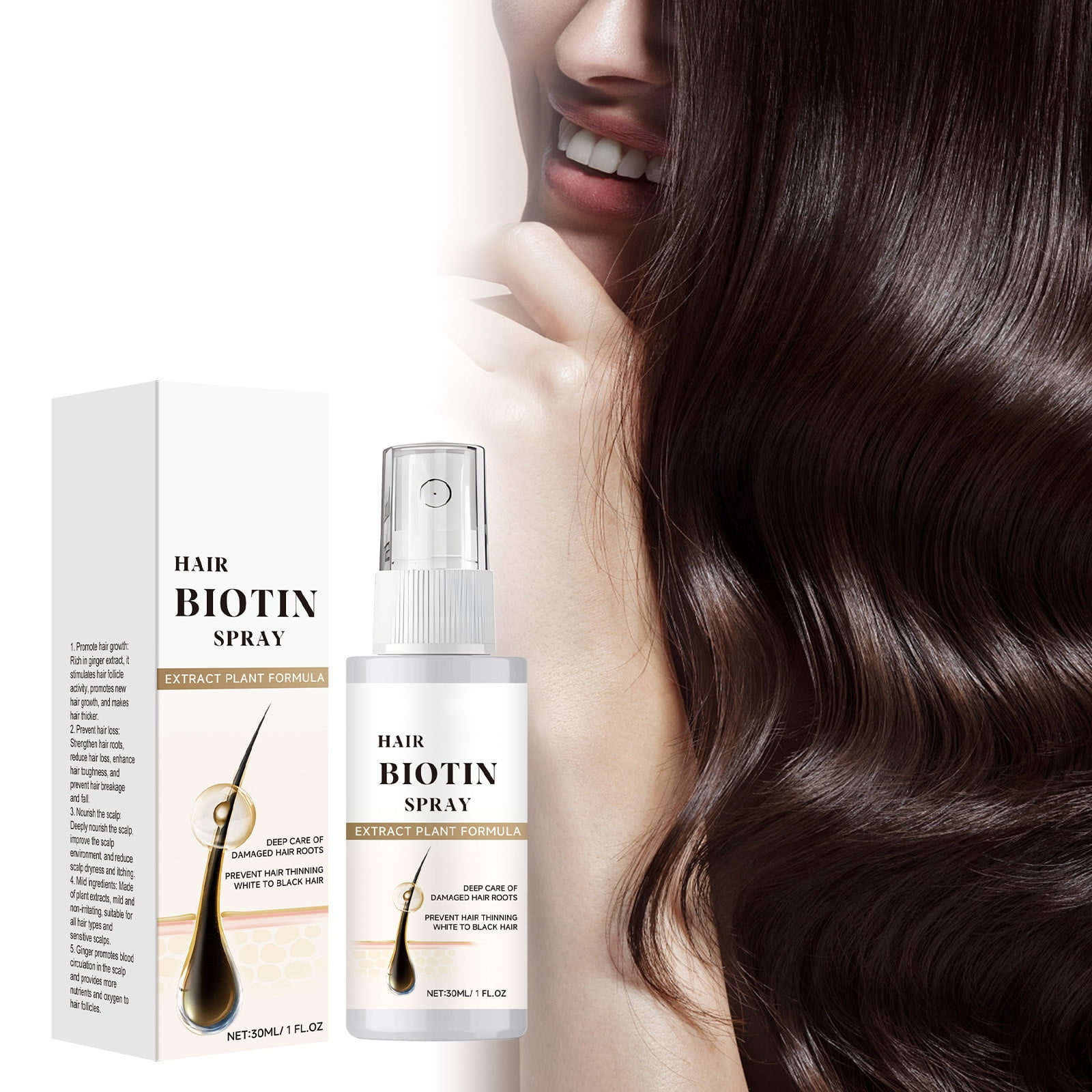 Spray de Biotina onlyliua en Cabello y Extracto vegetal 30 ml | Walmart ...