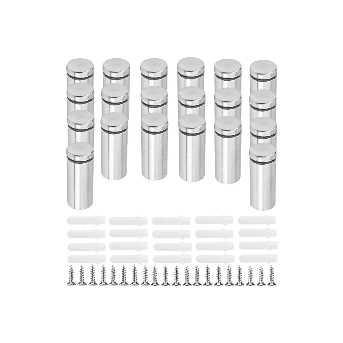 Chapetones De 19x25mm Para Montaje De Herrajes Vidrio,20 Pzs plata ...
