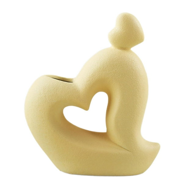 Vase Statue Irregular Love Heart Shape Art Crafts for Living Room ...