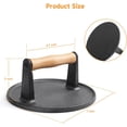 Cast Iron Burger Press 7" - Smash Burger Press for Griddle, Pre ...