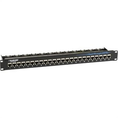 Black box cat5e feed-through patch panel - 1u, shielded, 24-port ...