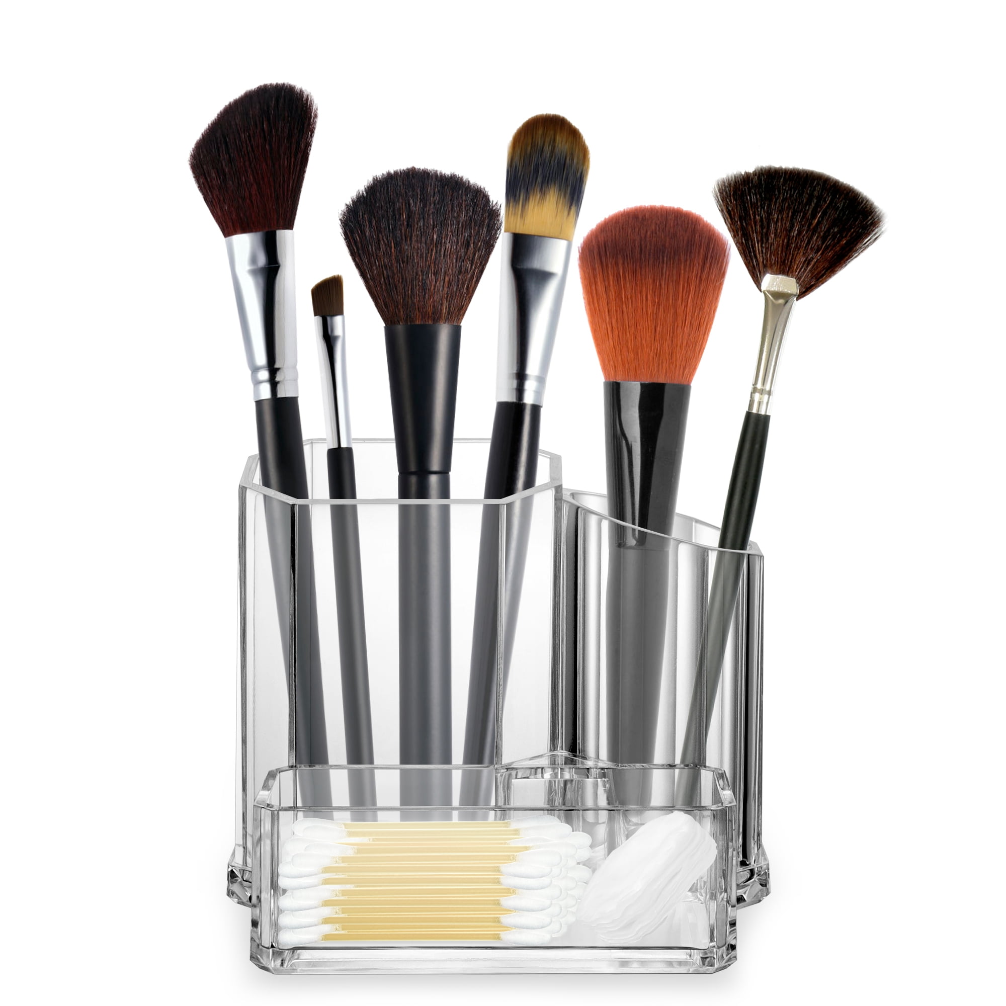 WeGurad Clear Makeup Brush Holder Organizer, Acrylic Cosmetic Brushes ...