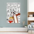 Calvin and Hobbes Classic Comic Strip Collage Framed Canvas Wall Art (2 ...