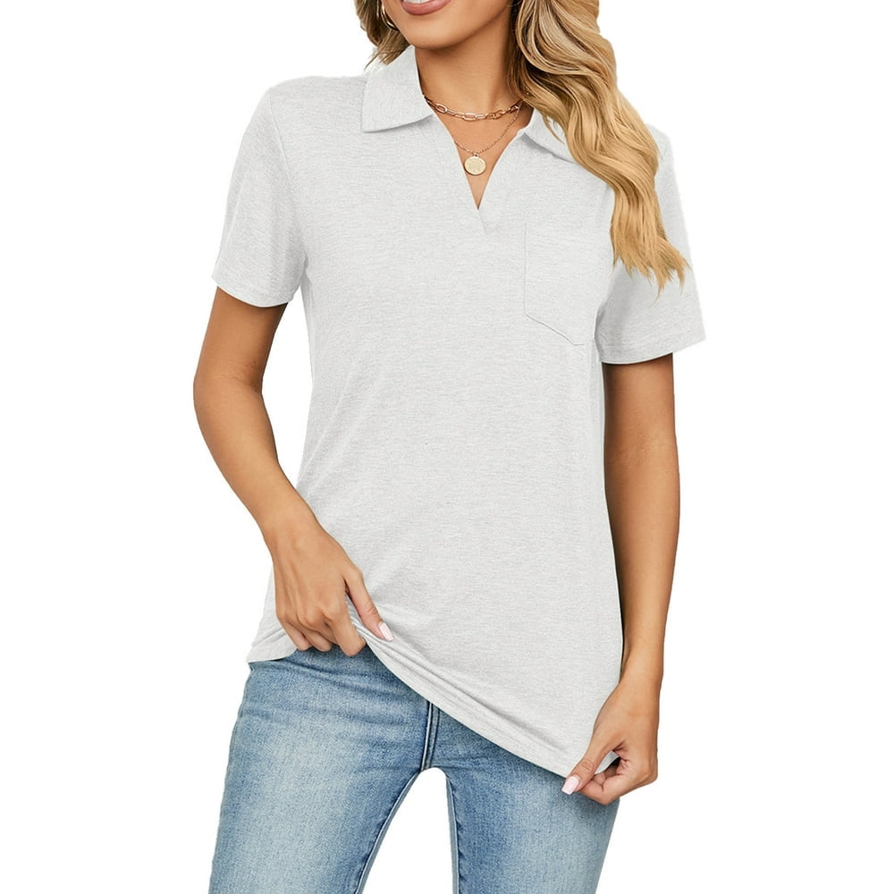 Click here for Generic Lapel Ladies T Shirt Elegant Simple T-Shir... prices