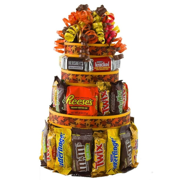 Autumn Treats Candy Cake gift basket - Walmart.com
