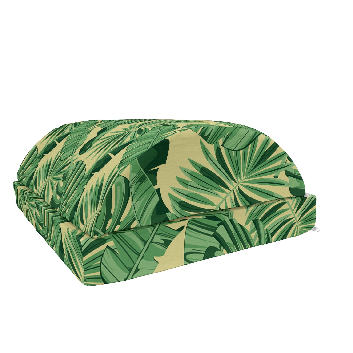 Jungle Foot Rest, Botanical Foliage Pattern Inspired by Greenery of ...