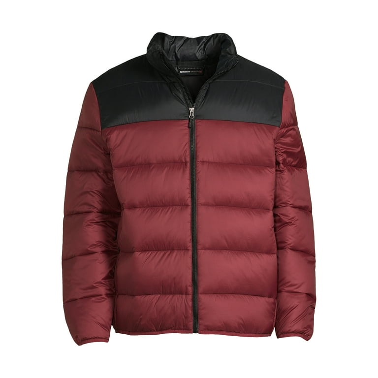 Swiss Tech Men's and Big Men's Packable Puffer Jacket, Sizes Swiss Tech Men's and Big Men's Packable Puffer Jacket, Sizes