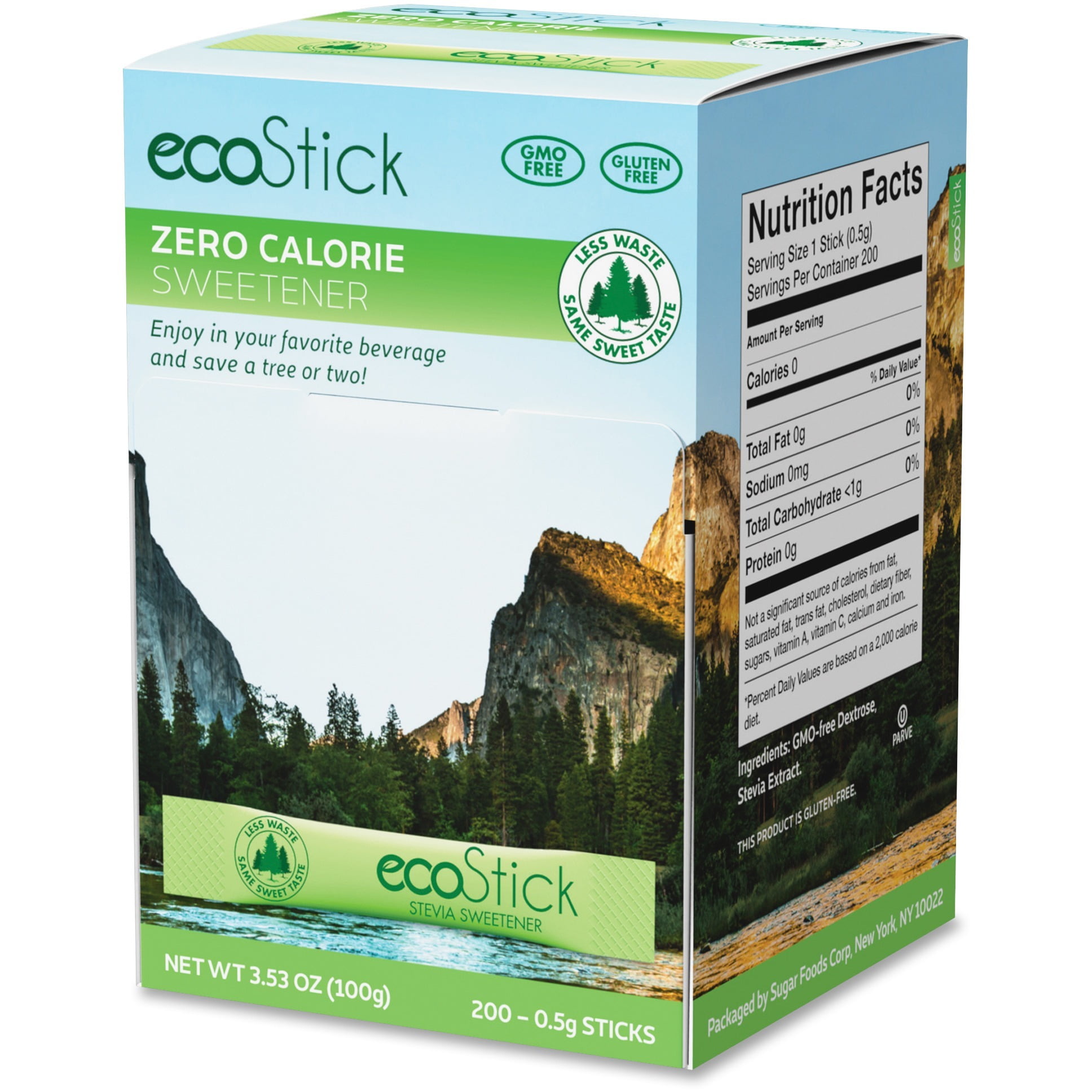 ecoStick Stevia Sweetener, 200 Packets - Walmart.com