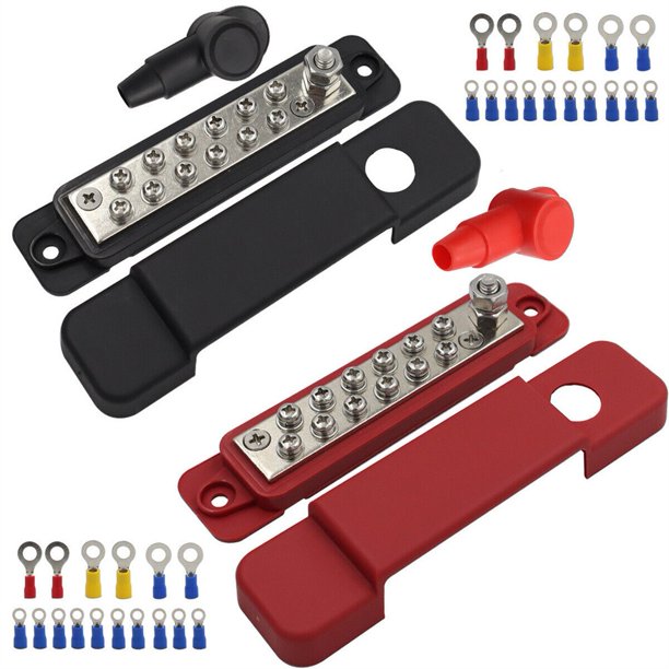 12 Way Bus Bar Power Distribution 12V 150A Rated Terminal Block for ...