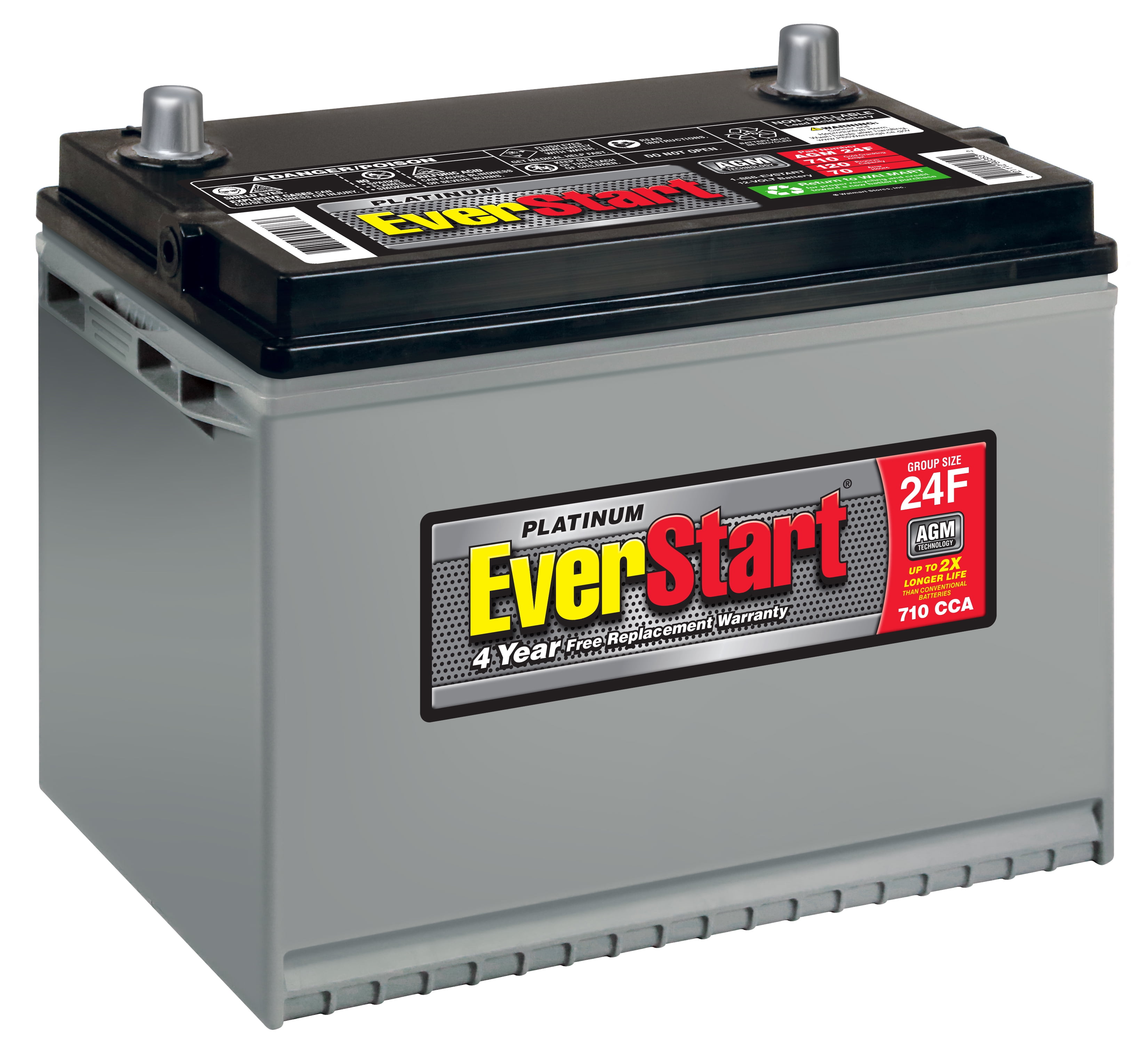 EverStart Platinum AGM Battery Group Size 24F 12 Volt 710 CCA
