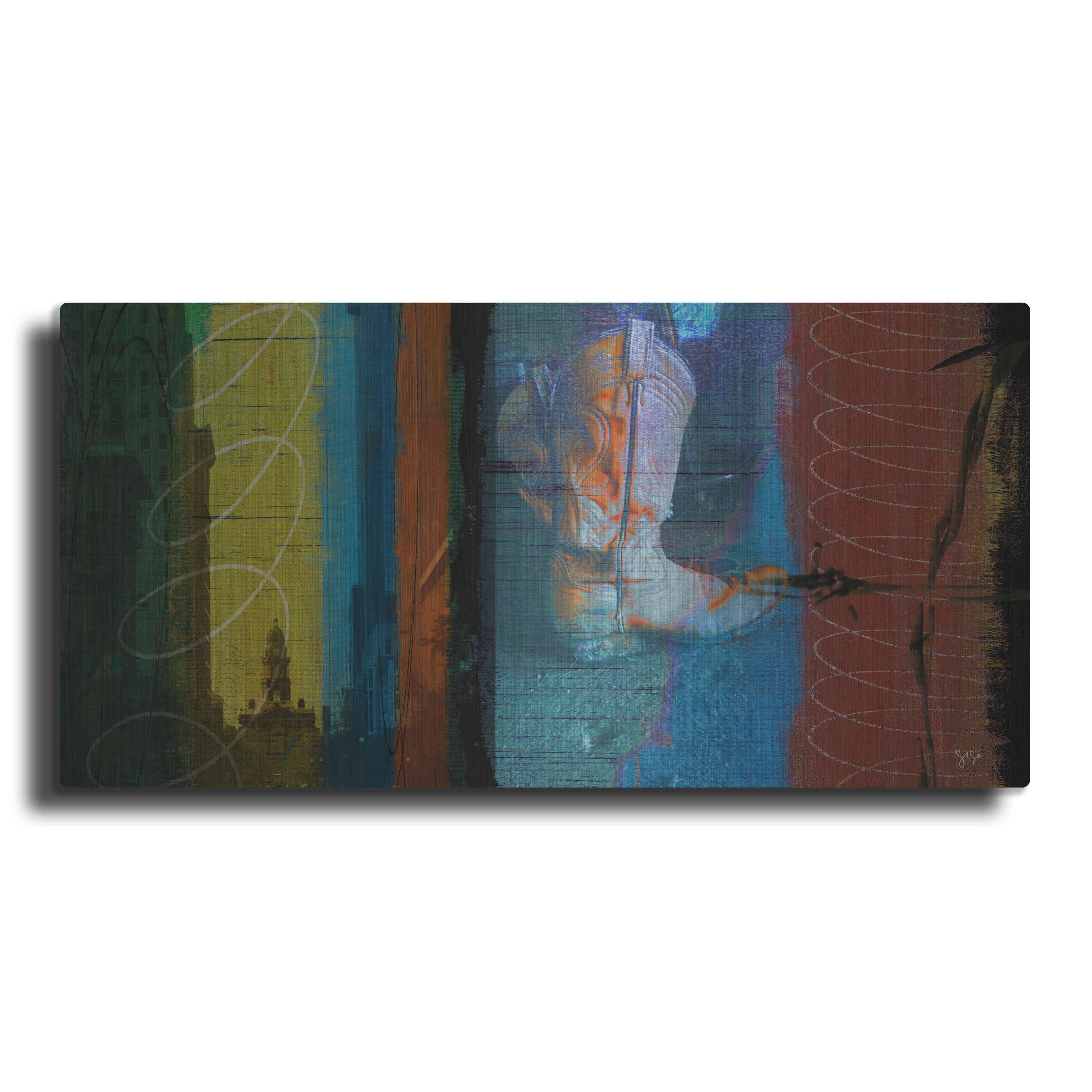 Luxe Metal Art 'Boot Collage' by Sisa Jasper Metal Wall Art, 24"x12 ...