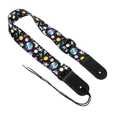 On-Stage GSA10BKRD Guitar Strap with Leather Ends (Black with Red ...