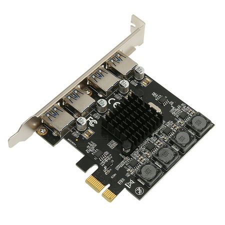 USB PCI Express Card, Self Powered Wide Compatible 4 USB 3.0 Ports PCIE ...