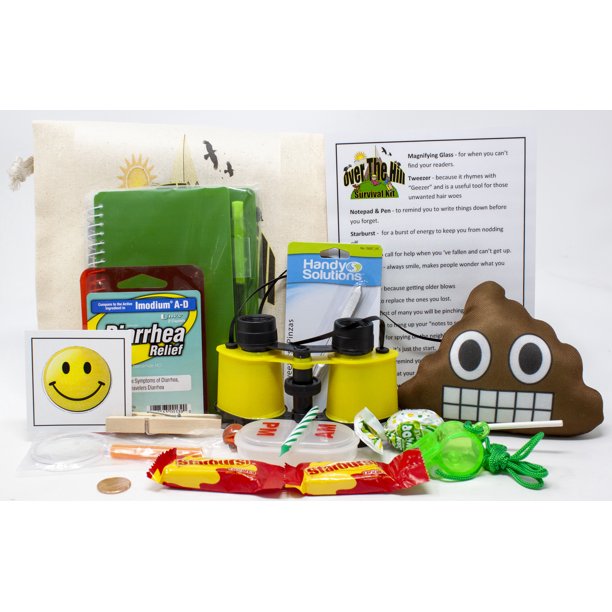 Over the Hill Funny Survival Kit Ultimate Party Favor | 50th Birthday ...
